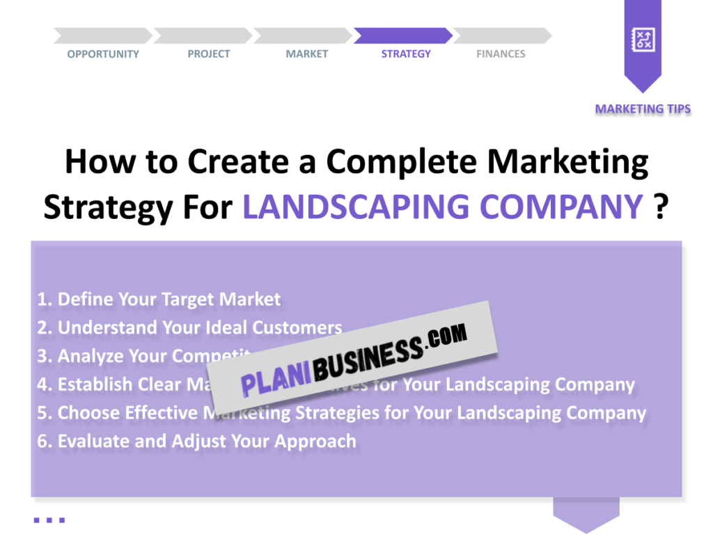 How to Initiate a Landscaping Company Marketing Plan? With Example