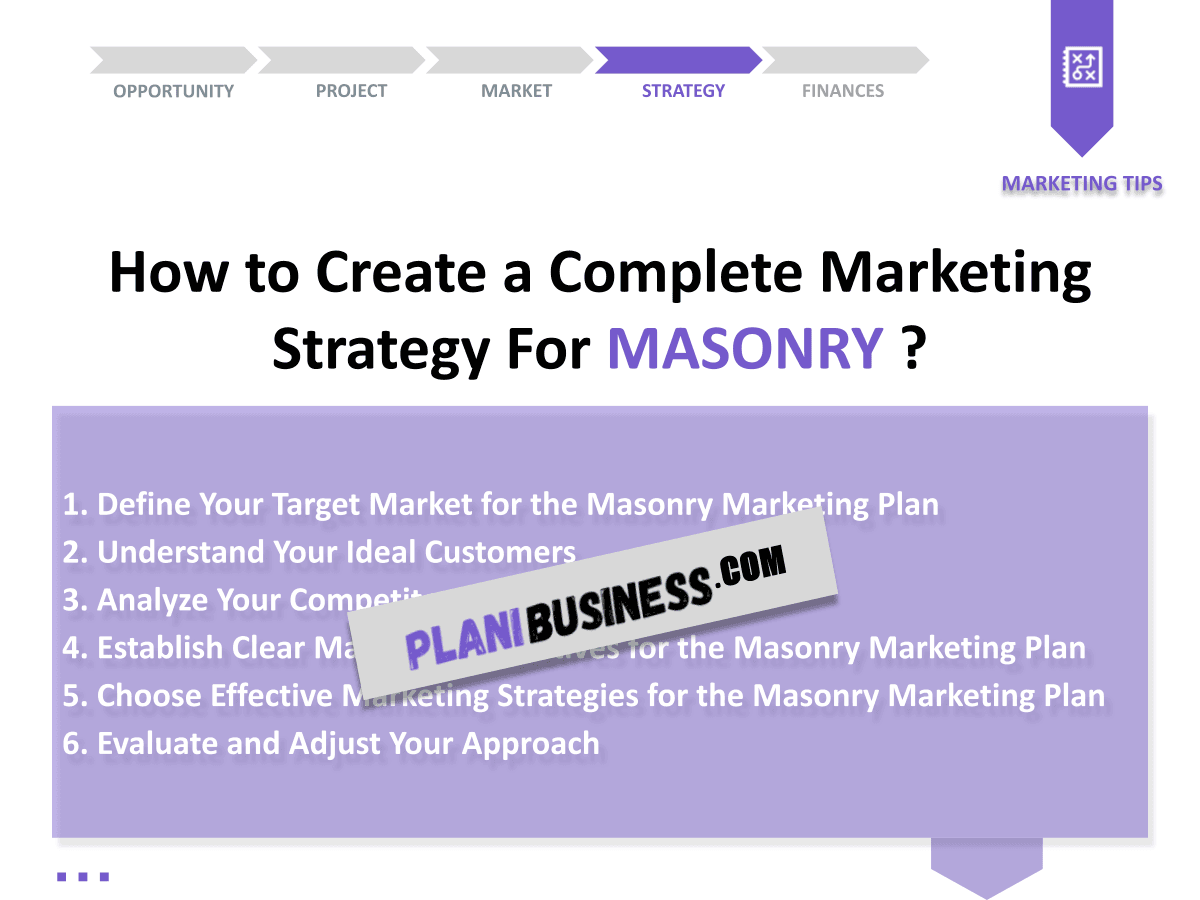 How to Create a Masonry Marketing Plan? With Example