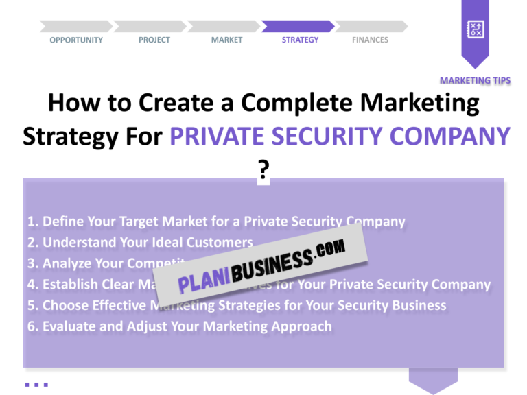 How to Plan a Private Security Company Marketing Strategy? With Example