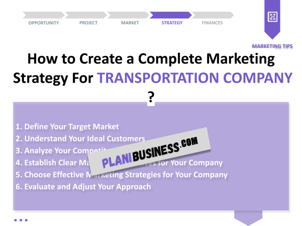How to Create a Transportation Company Marketing Plan? With Example